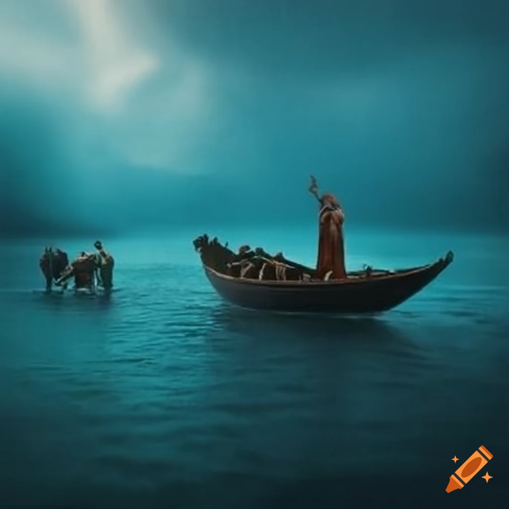 Artwork of jesus calming the storm