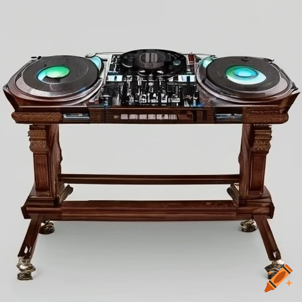 Roman architecture inspired dj table on Craiyon