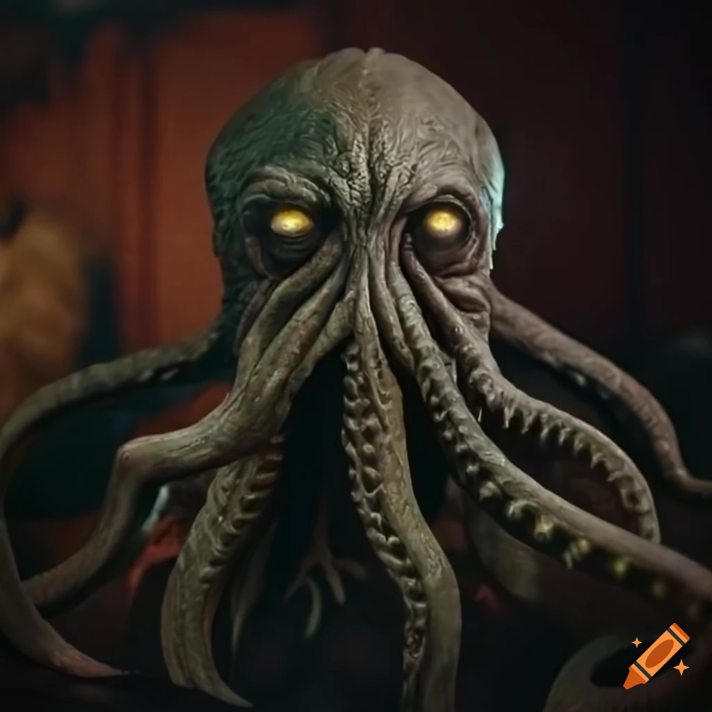 Realistic depiction of cthulhu on Craiyon