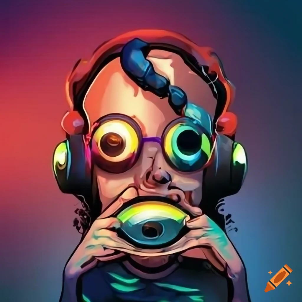 Cartoon djs in action on Craiyon