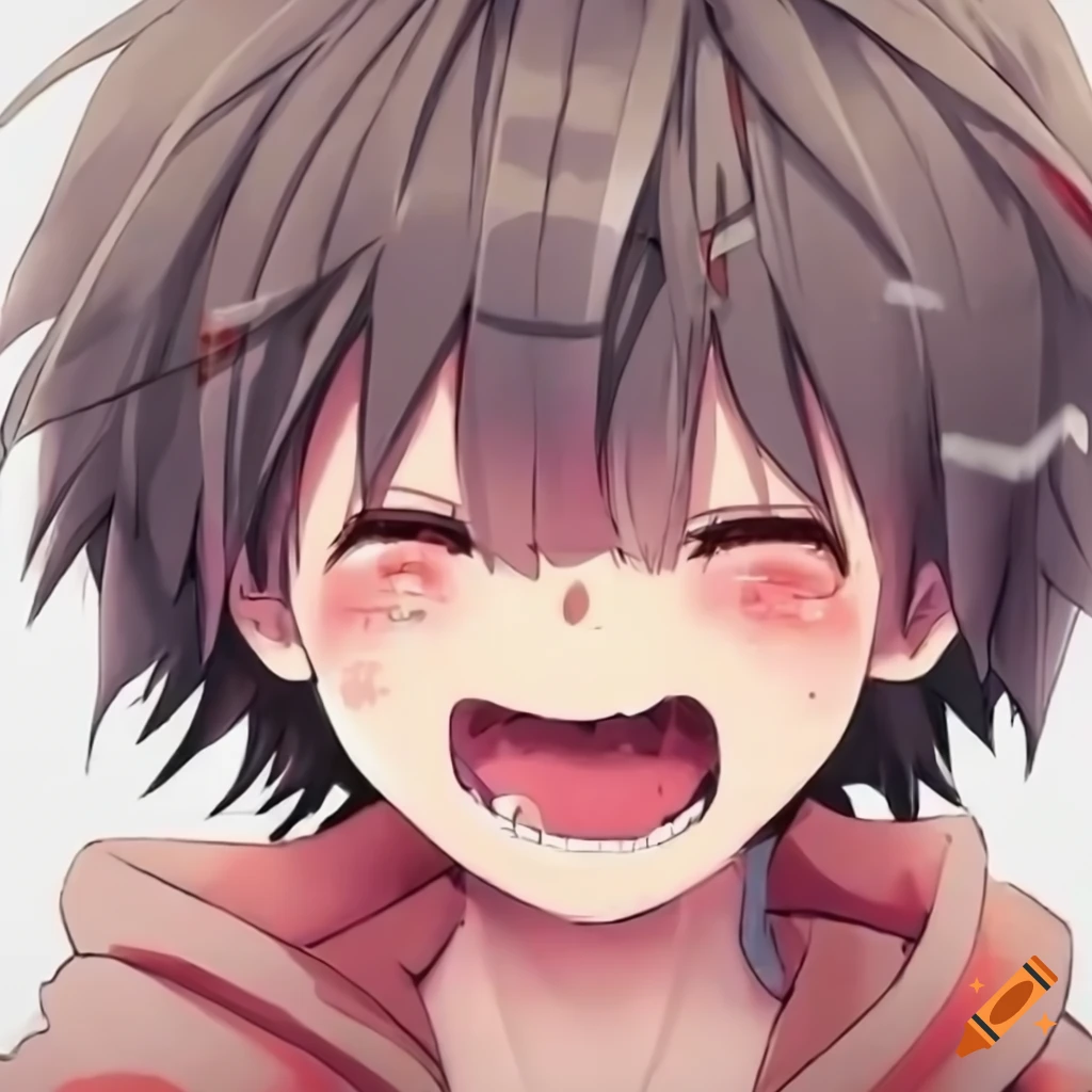 Adorable anime child expressing emotions