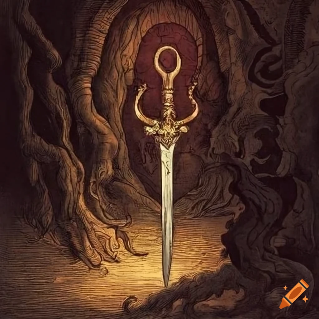 Dragon slayer godsword decorated with dragons on Craiyon