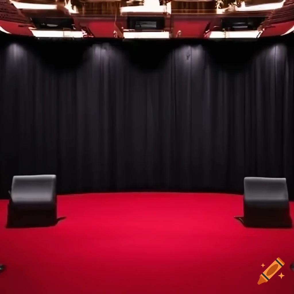 Empty conference stage on Craiyon