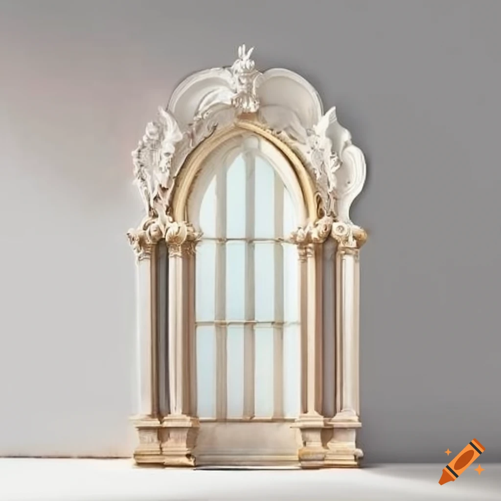 Renaissance rococo-style altar with window pillars