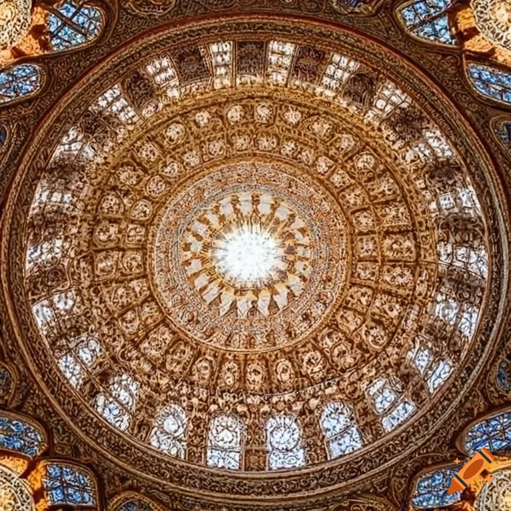 Stunning interior of an arabesque dome
