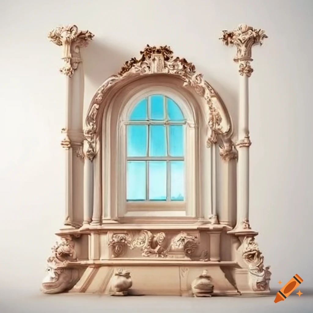 Rococo altar in a white-walled building on Craiyon