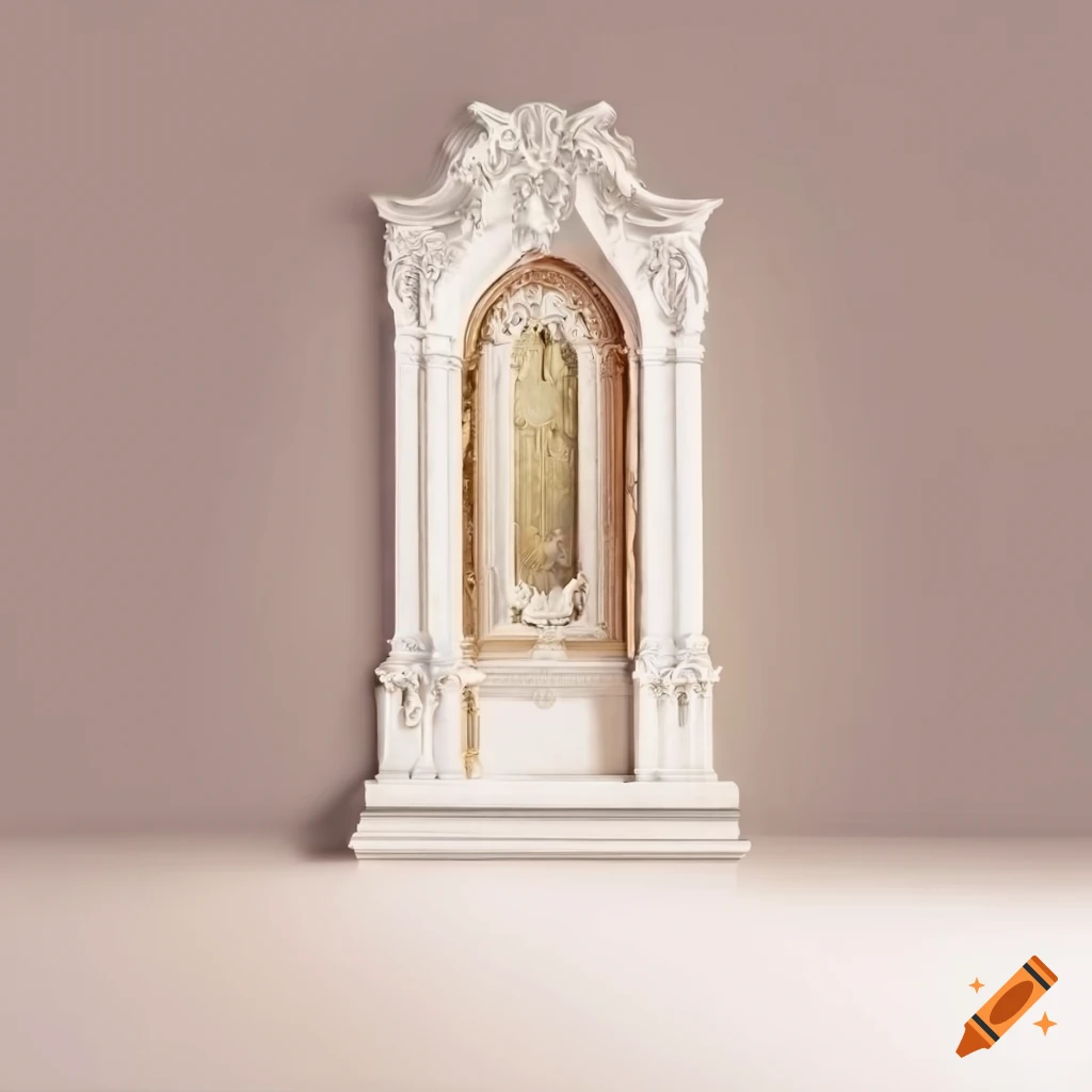 Renaissance rococo style altar with intricate details