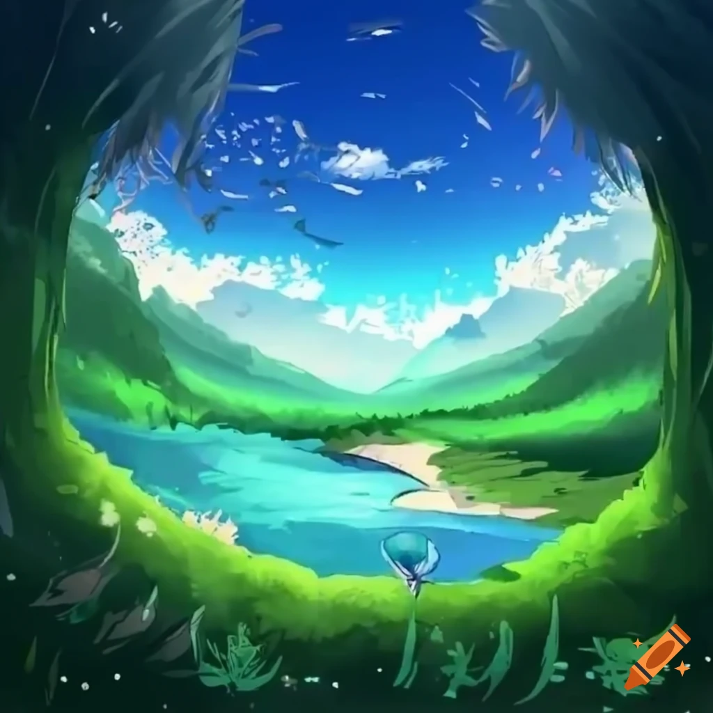 Anime-style artwork of accelerated nature