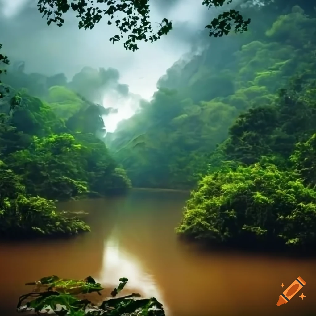 Image of amazonian mud landscape on Craiyon