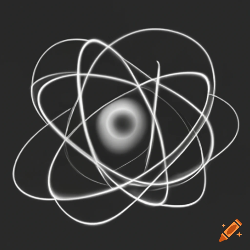 Photorealistic illustration of a nucleus-free atom