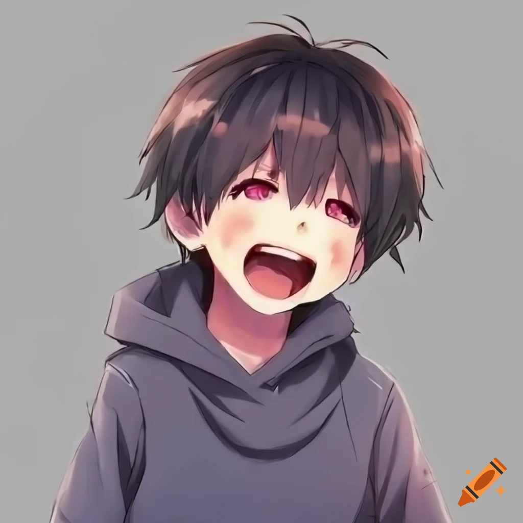 Emotional anime child's face