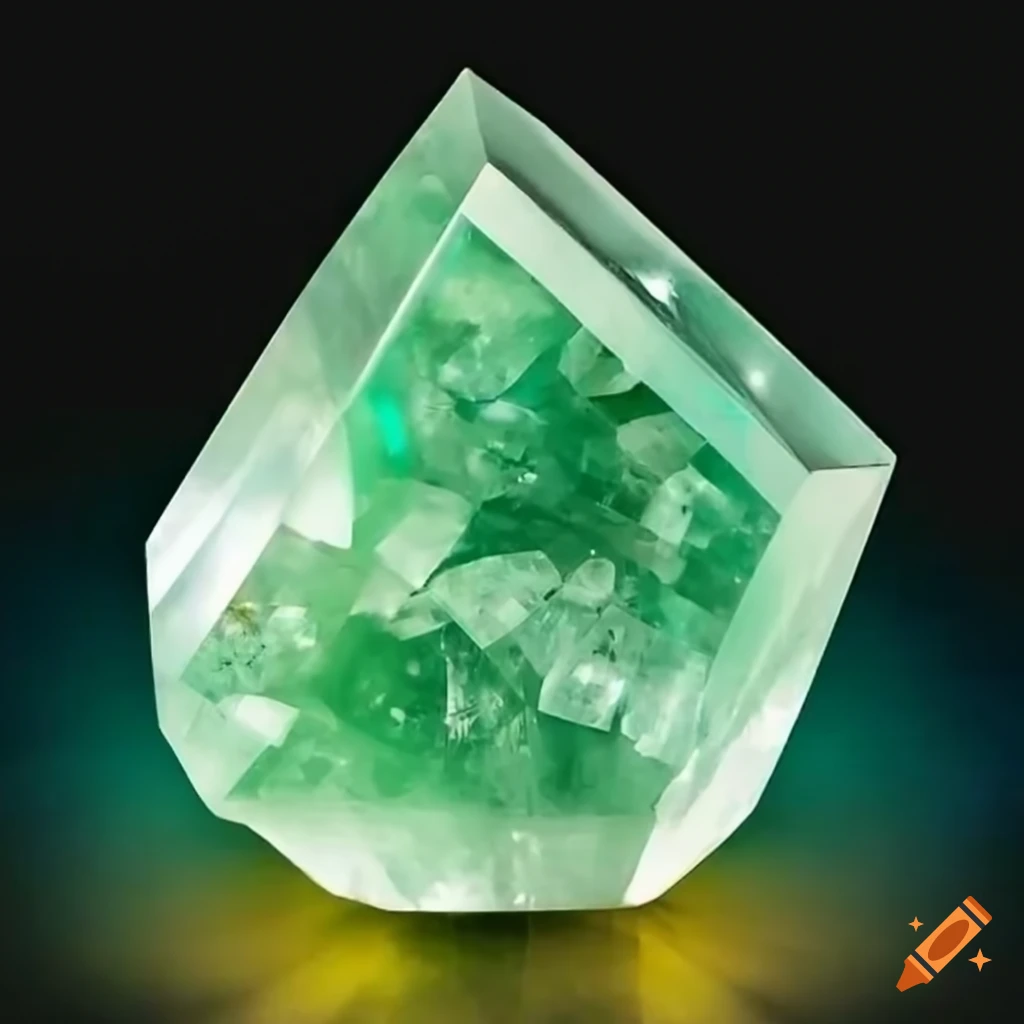 Image of a glowing magical crystal on Craiyon