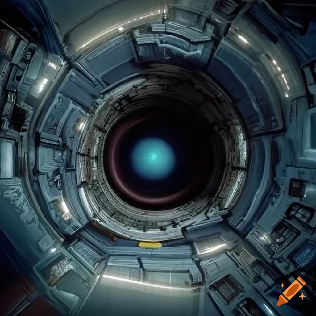 Hyperealistic photo of an alien spaceship in deep space