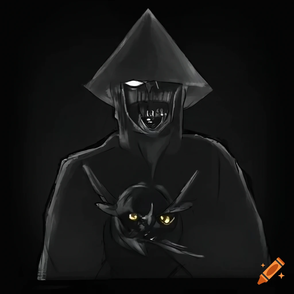 Intriguing anime character with a conical hat and mysterious mask on ...