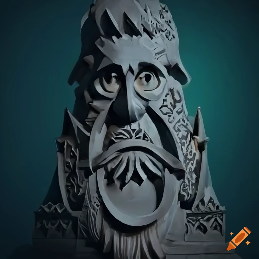 Stunning architectural carving in zelda game style