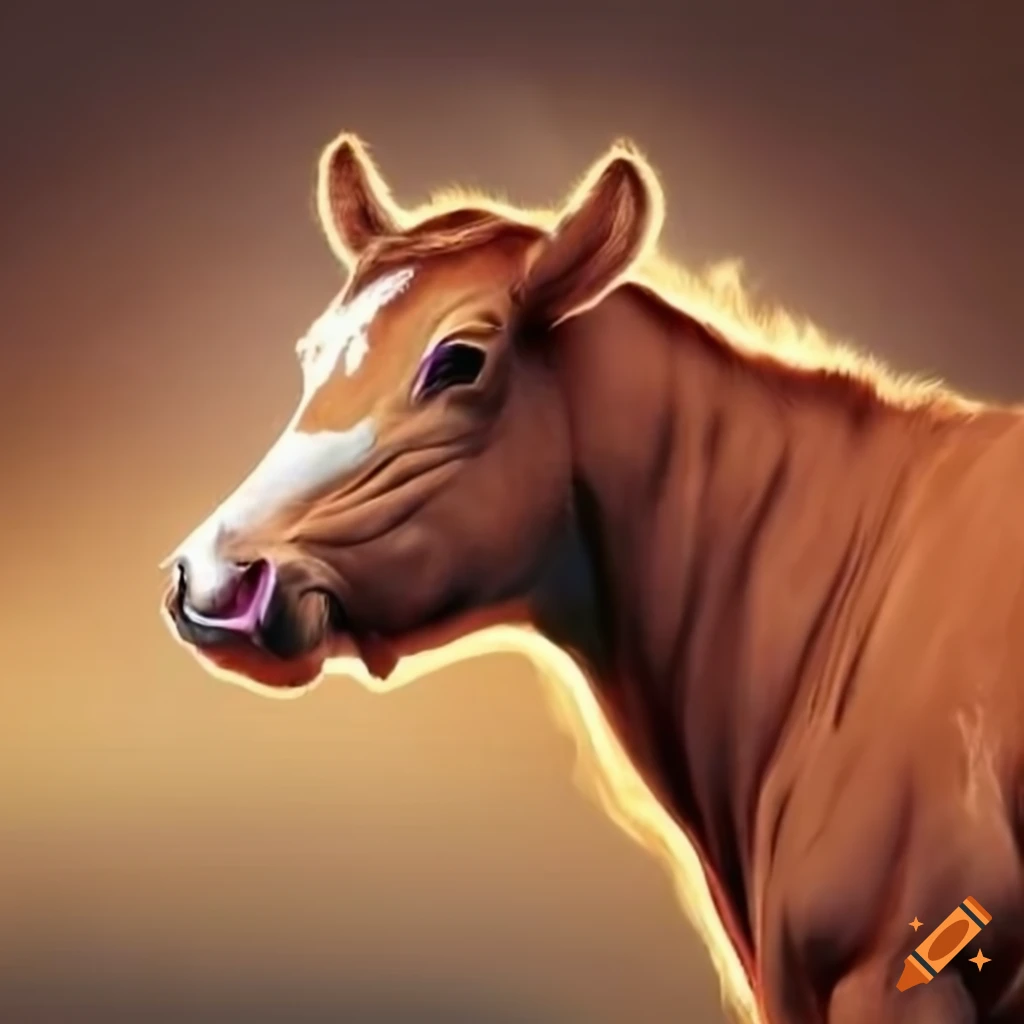 Image of a cow horse hybrid on Craiyon