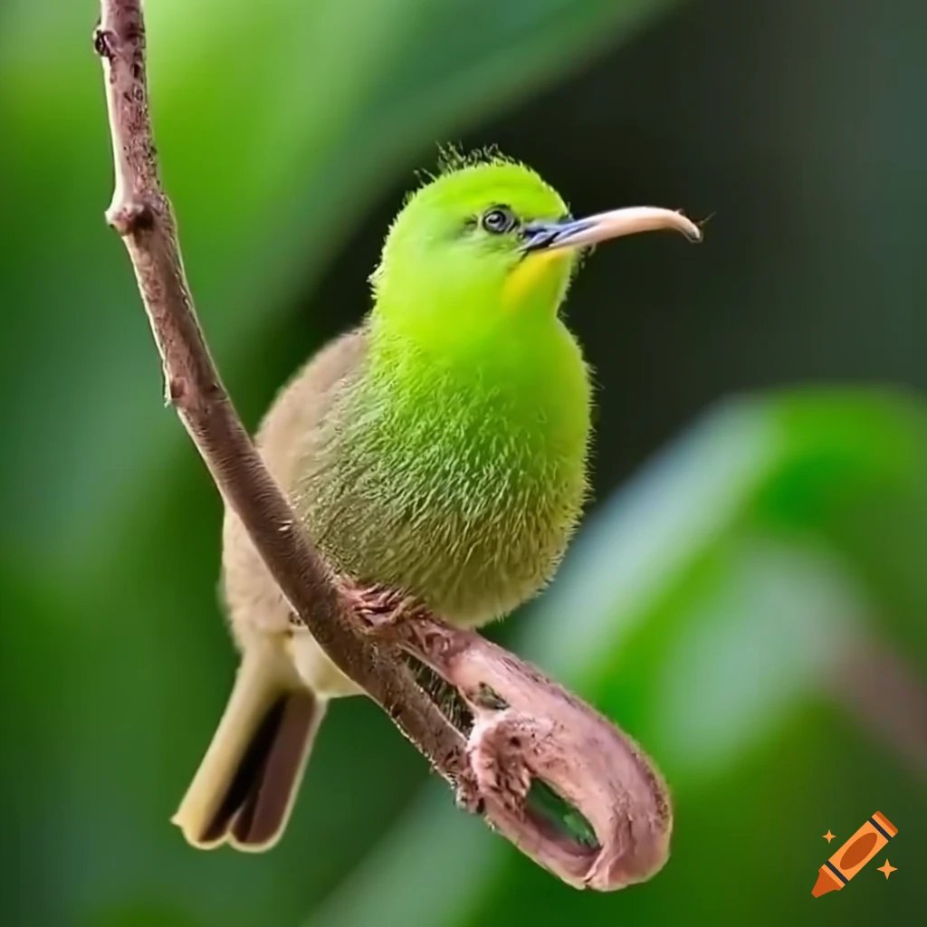 Beautiful kiwi bird with kiwi fruit features on Craiyon