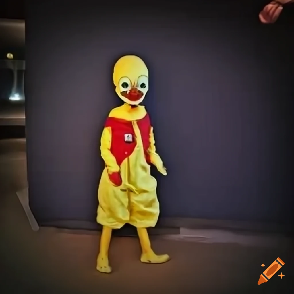 Mcdonald's ufo with an alien clown mascot on Craiyon