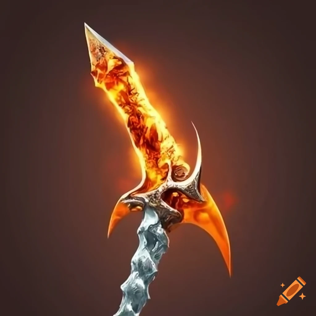 Burning ember mace on Craiyon