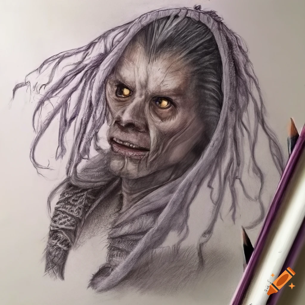 Drawing of a man trapped by a magical straitjacket beast on Craiyon