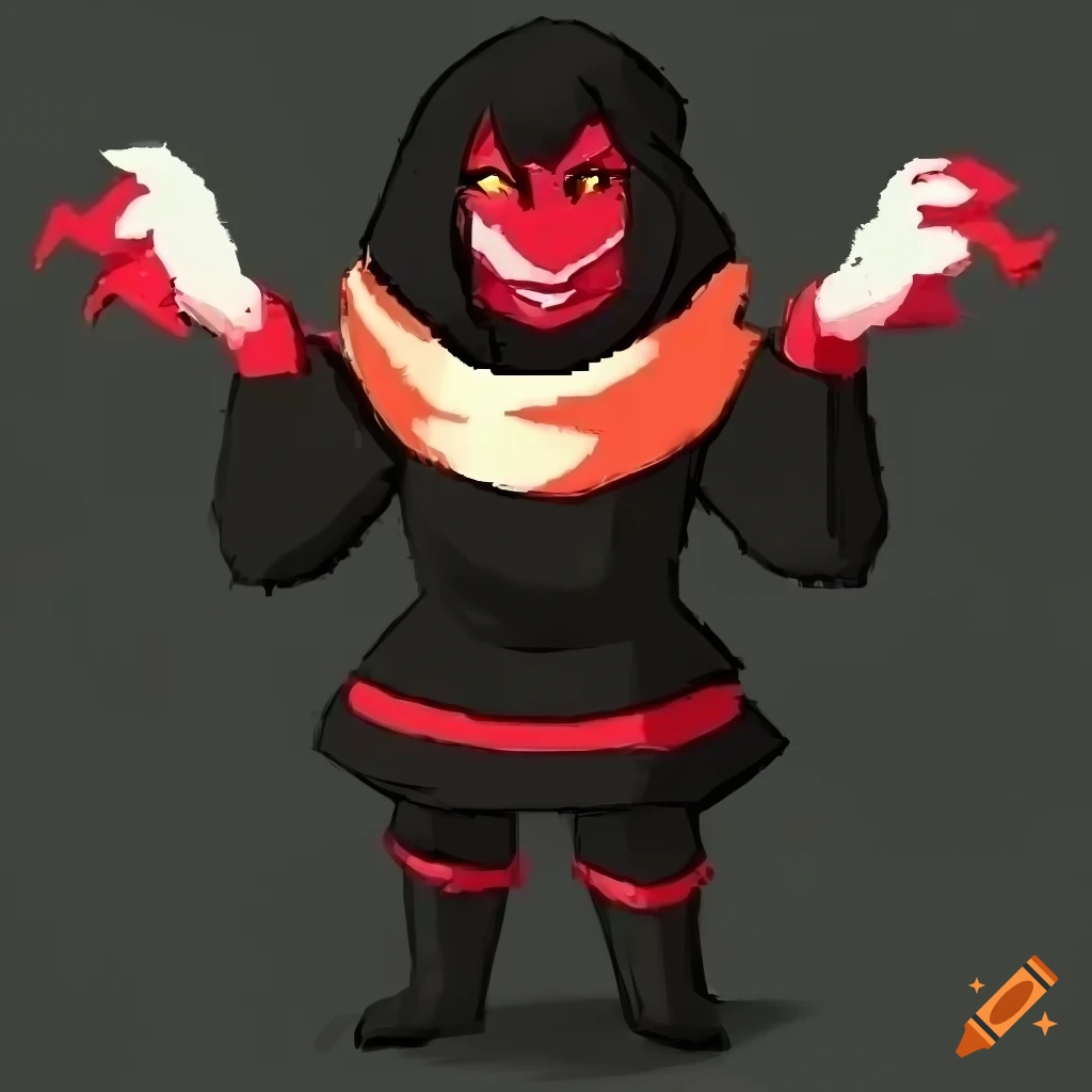 Fan art of a deltarune oc on Craiyon