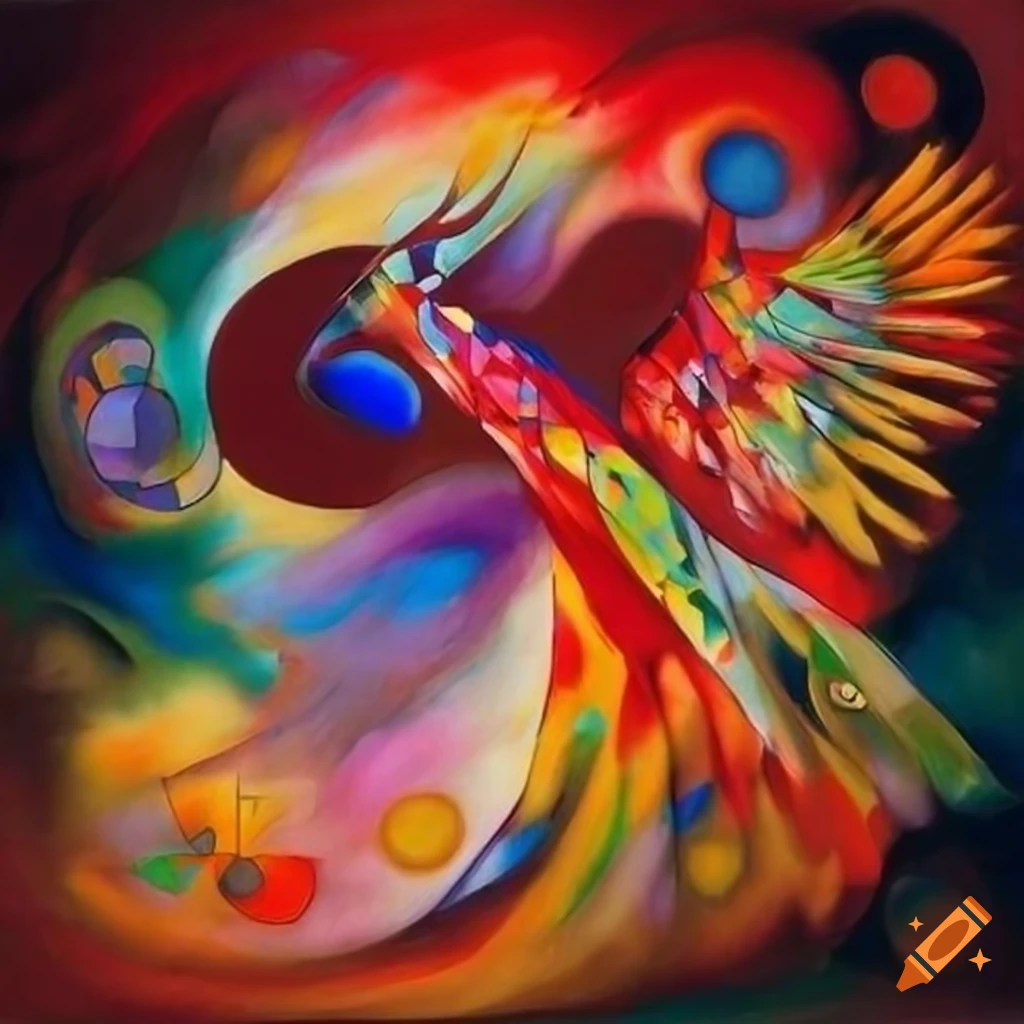 Abstract artwork of an arabian phoenix rising from the ashes on Craiyon