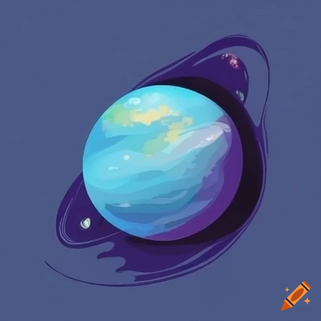 Painted Image Of Saturn In Blue painted-image-of-saturn-in-blue
