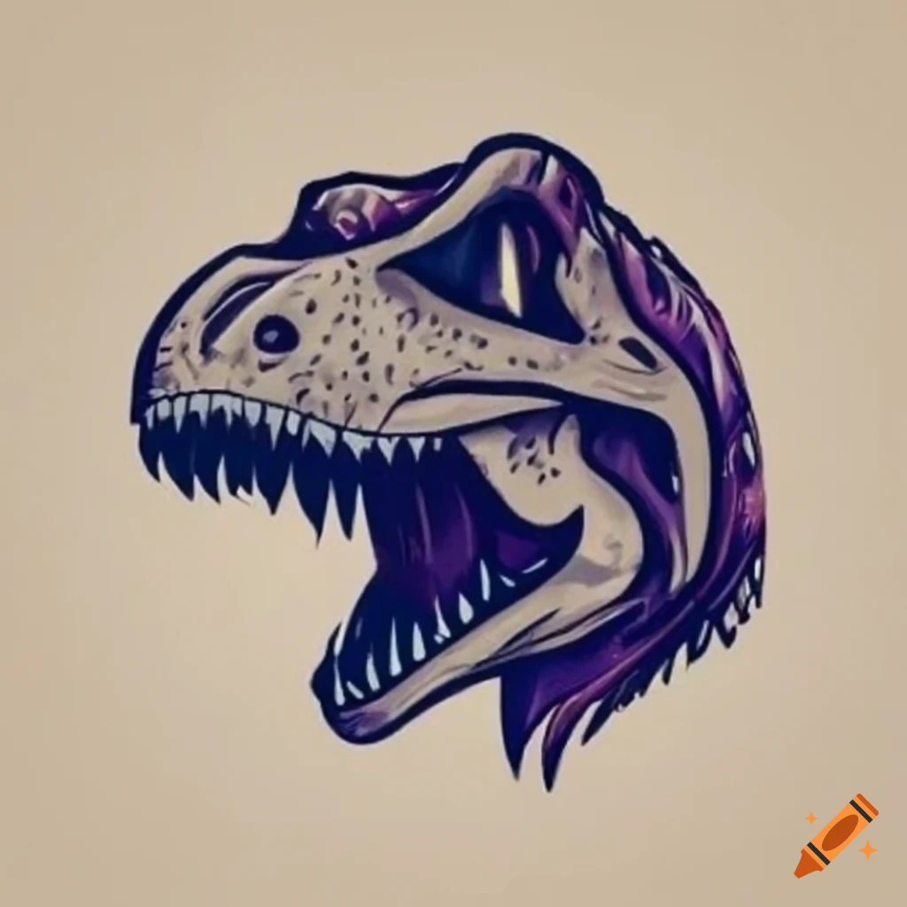 Bold t-rex logo illustration