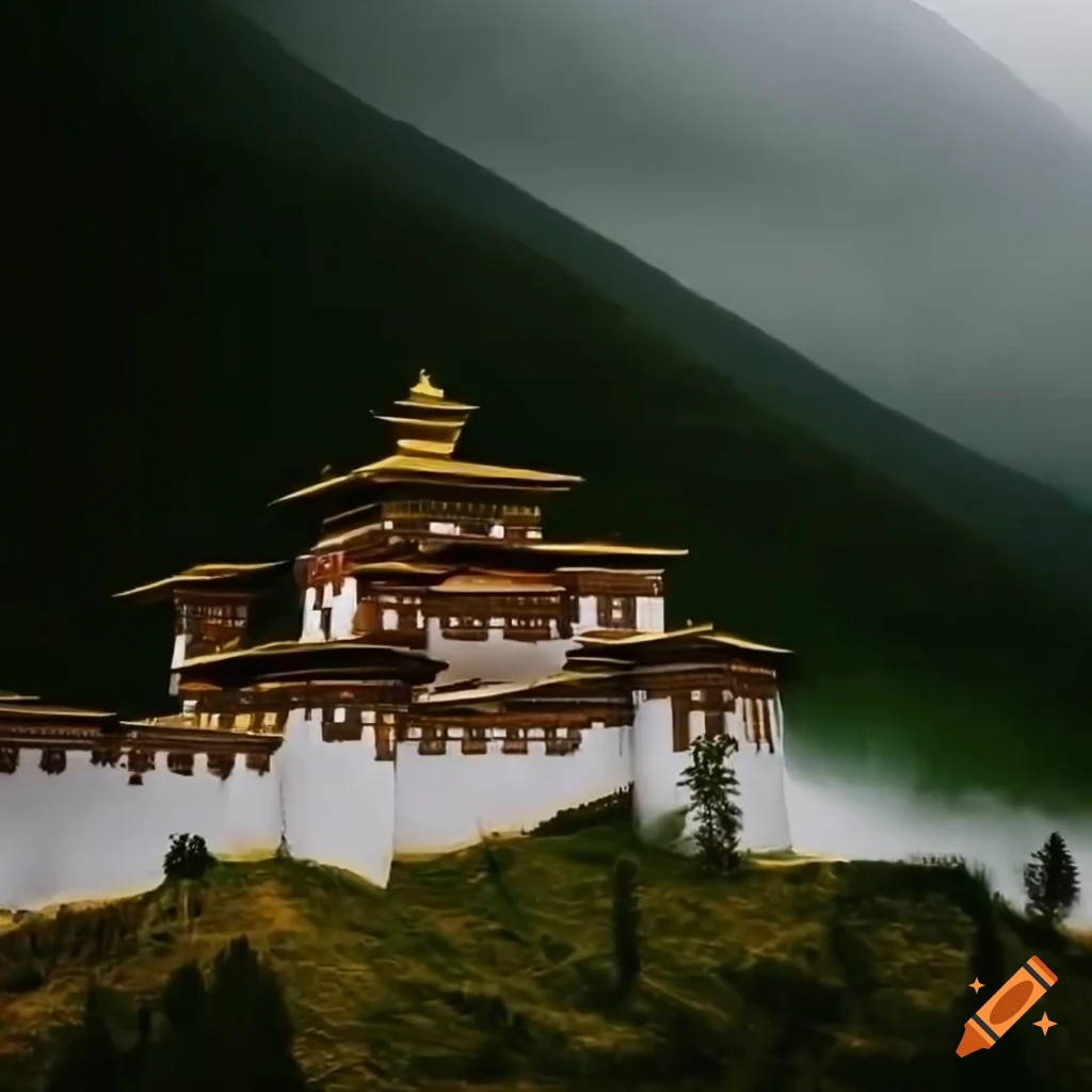Bhutanese building in thimphu, bhutan on Craiyon