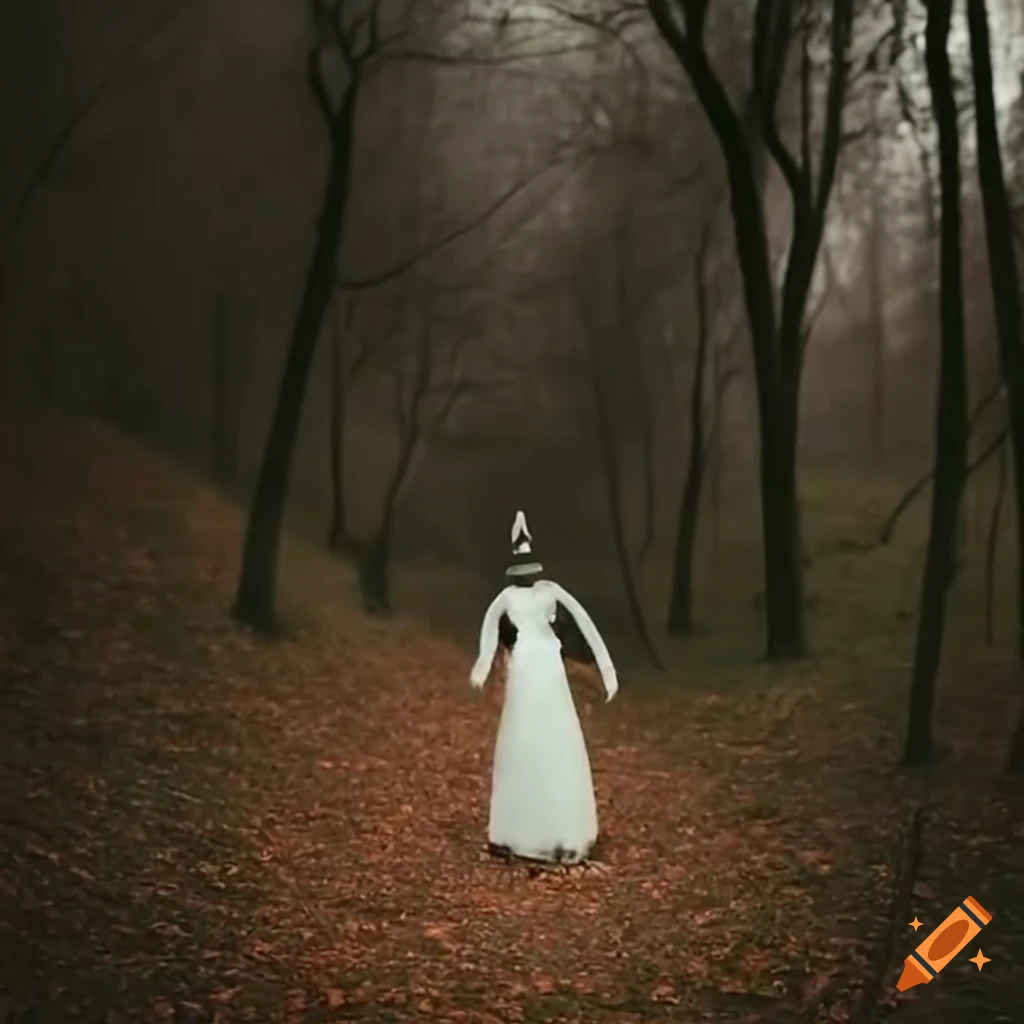 Spooky path with jack o lanterns leading to a haunted house on Craiyon