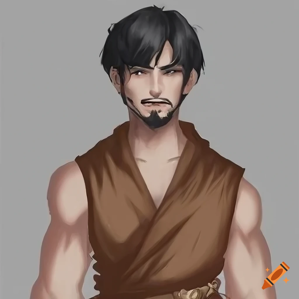 Realistic male monk character in Dungeons&Dragons on Craiyon