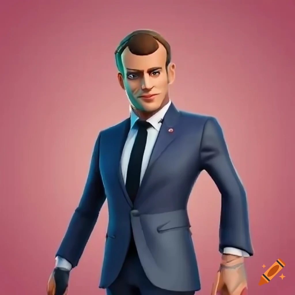 Macron character in fortnite