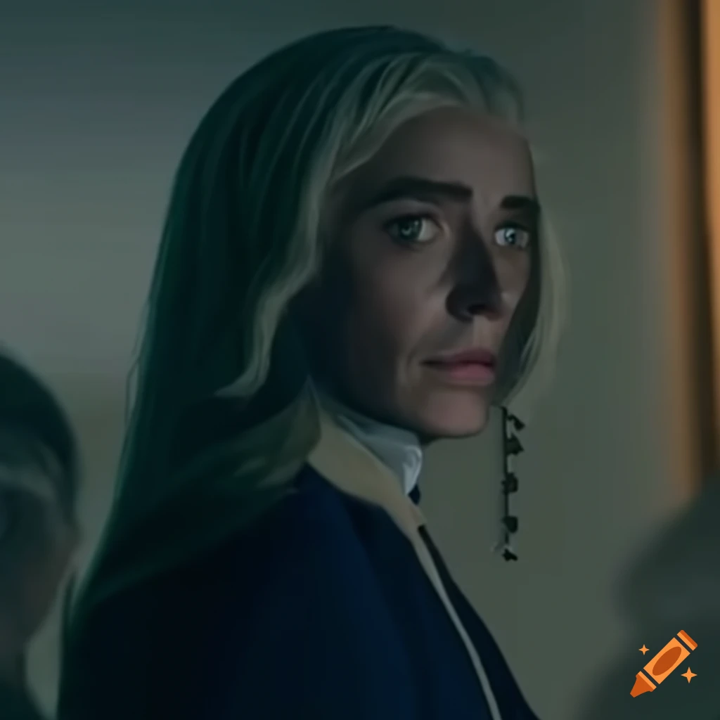 Dramatic scene in a movie