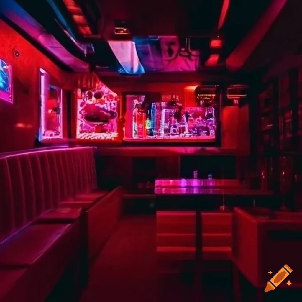 Neon aesthetic bar