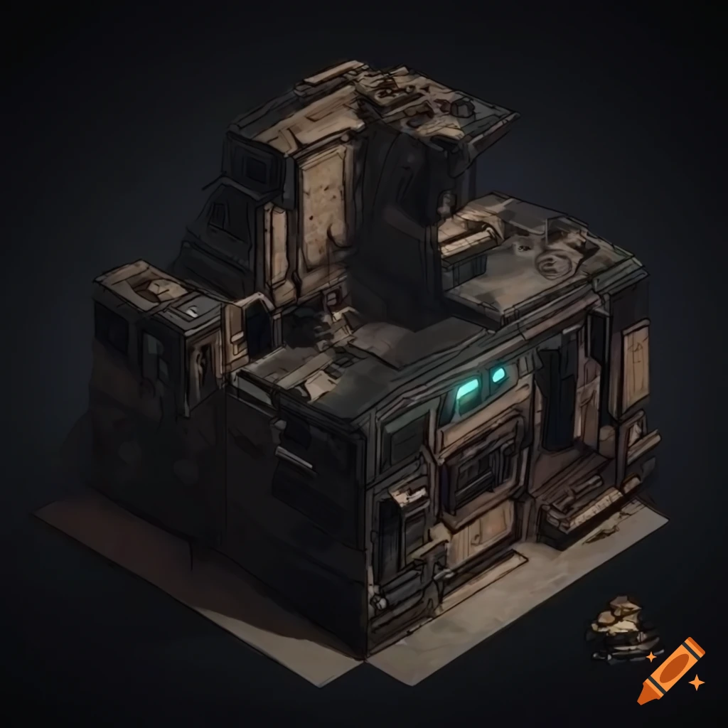 High resolution image of a futuristic mechanic's bedroom on Craiyon