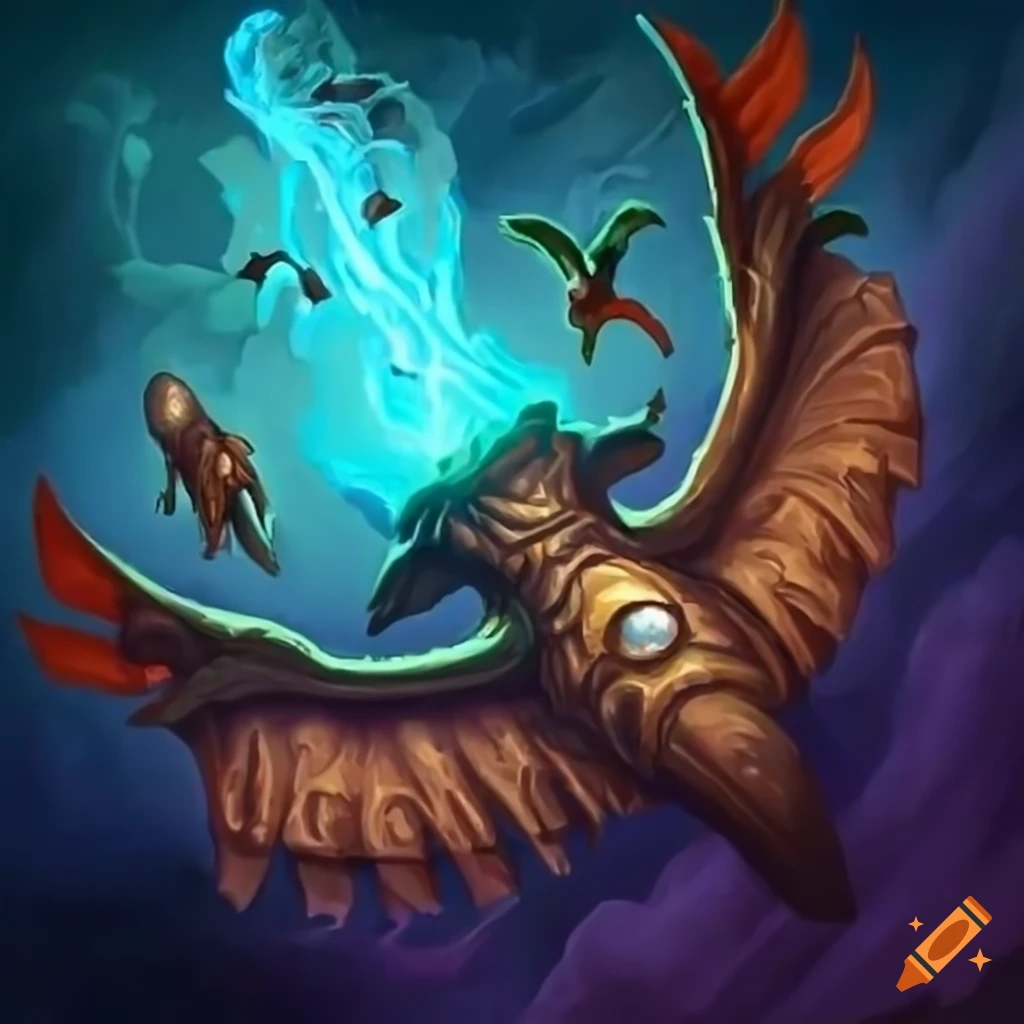 Art of falling totems in hearthstone style