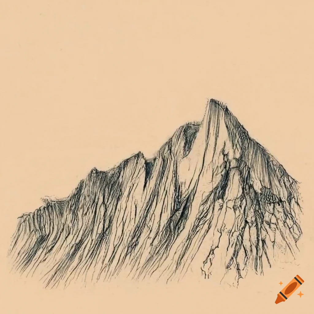 Woodcut drawing of people overlooking a grassland valley