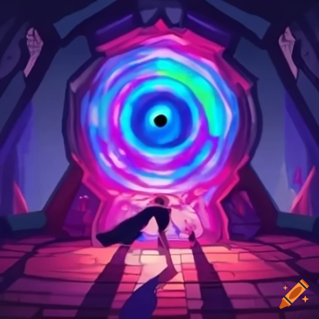 Concept art of a time portal on Craiyon