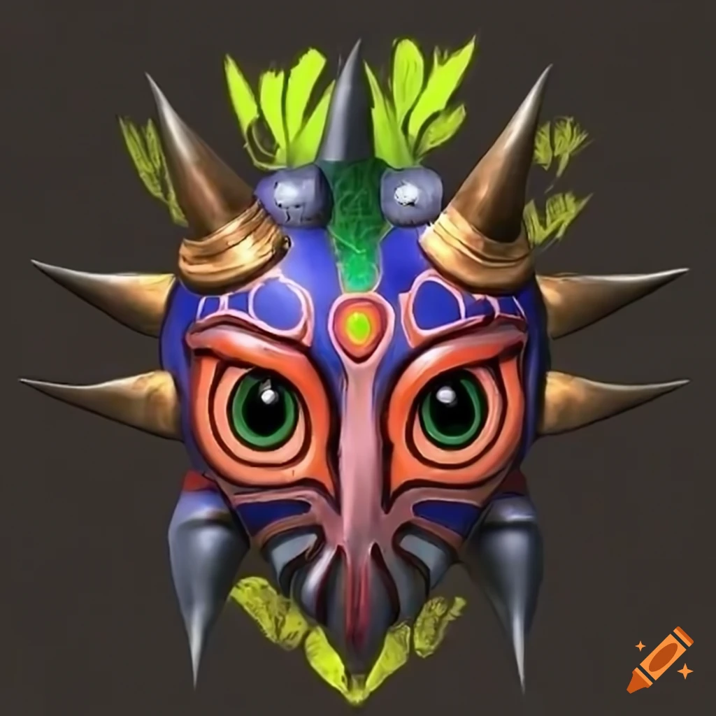 Majora's mask from a popular video game on Craiyon