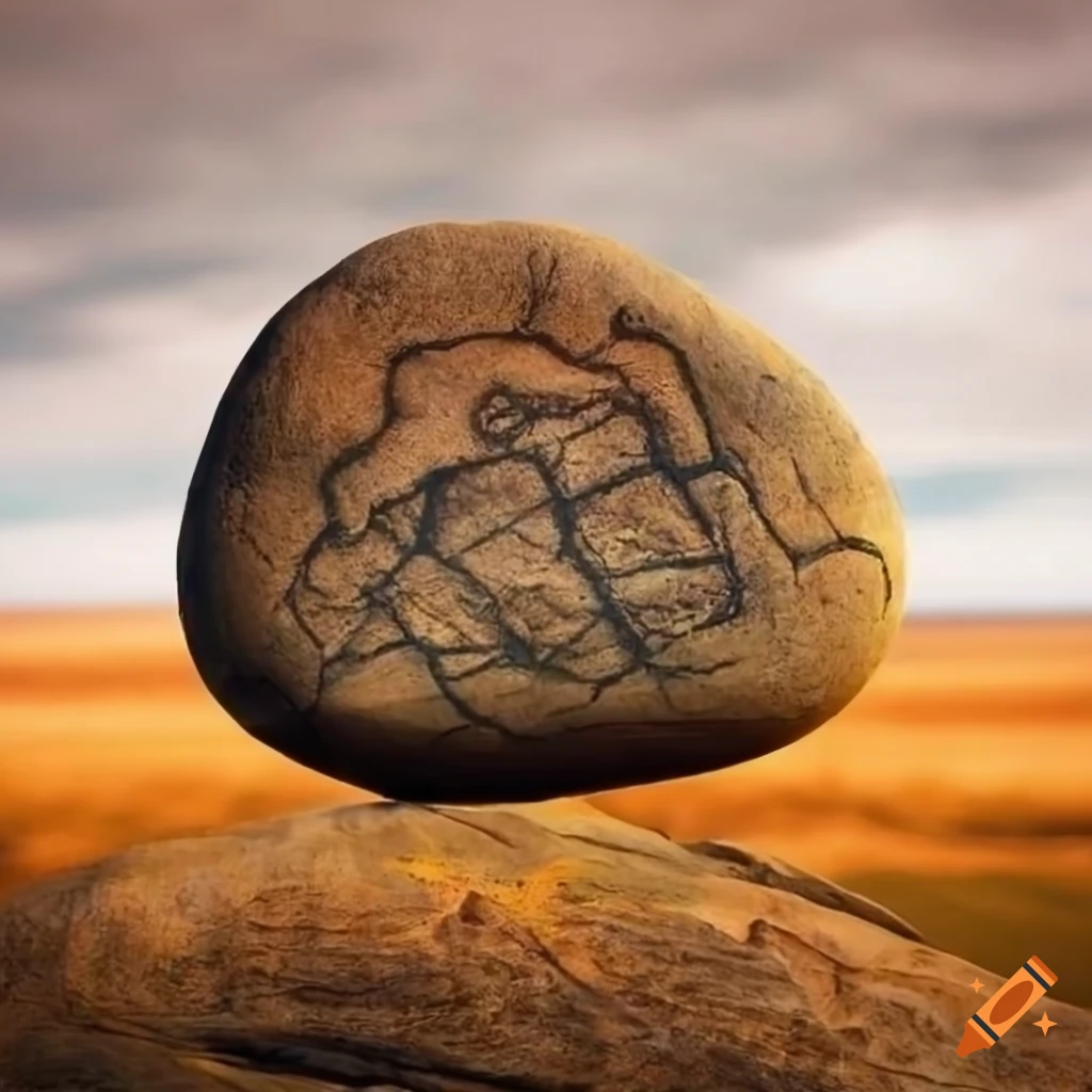 Rock drawing of internet in nature on Craiyon