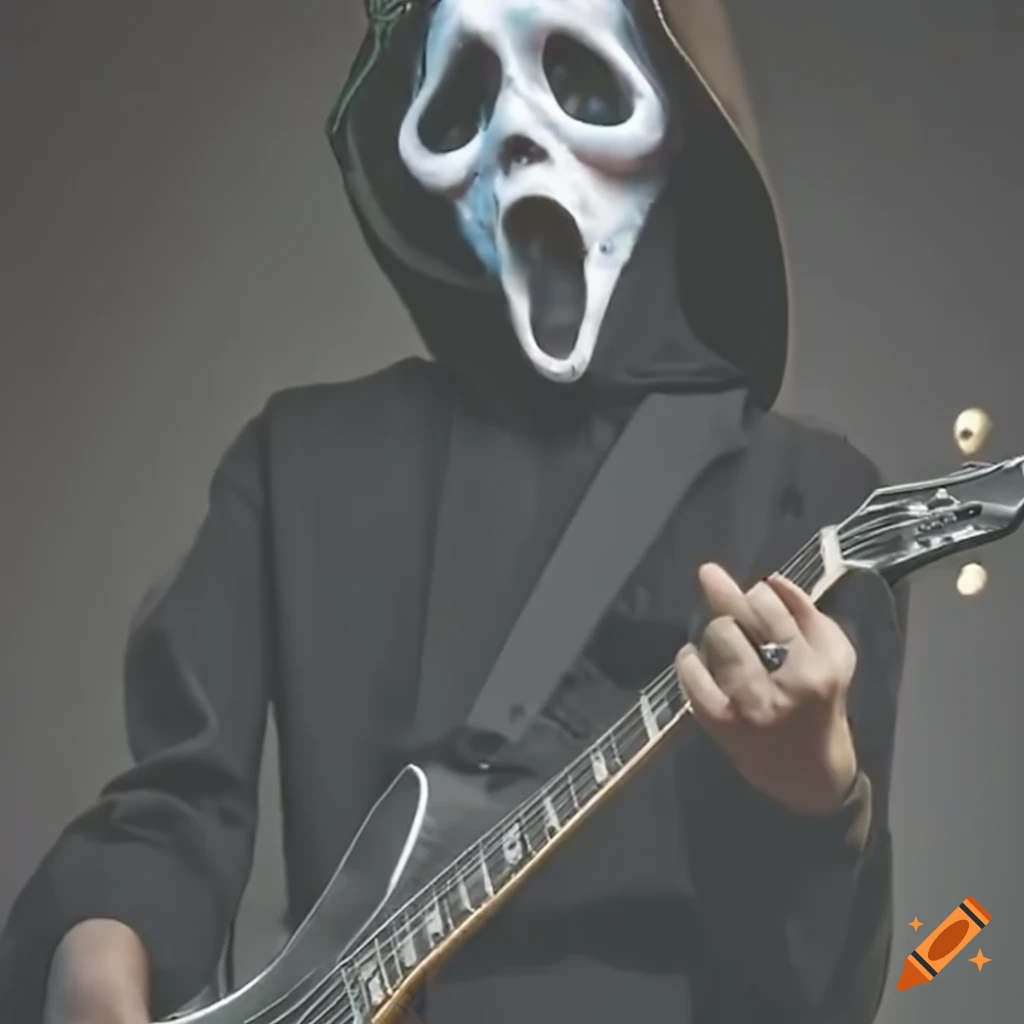 Ghostface playing a guitar