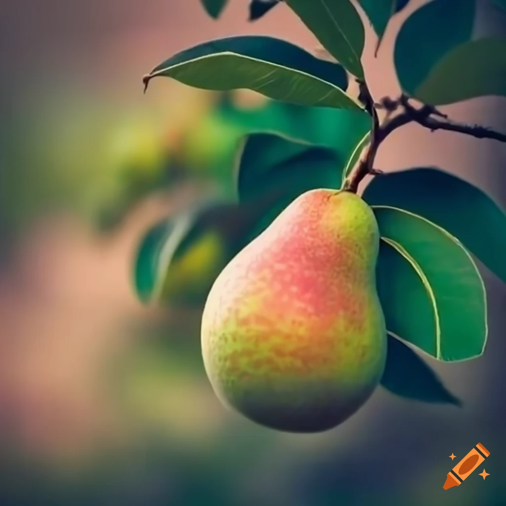 Woman picking pears from a tree