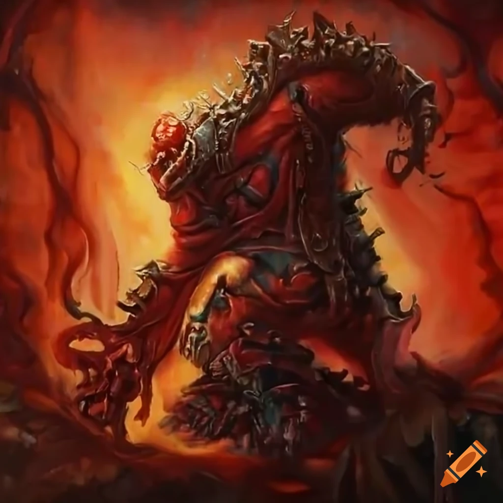 Image of a blood elemental and a berserk warrior on Craiyon