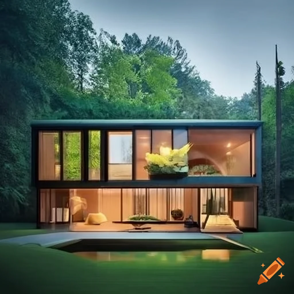 Innovative house design blending with nature