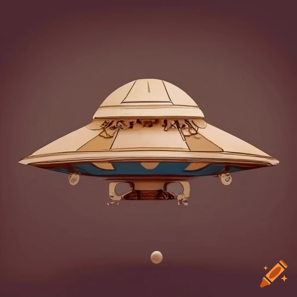 Ufo parked on cinder blocks like a junked car on Craiyon