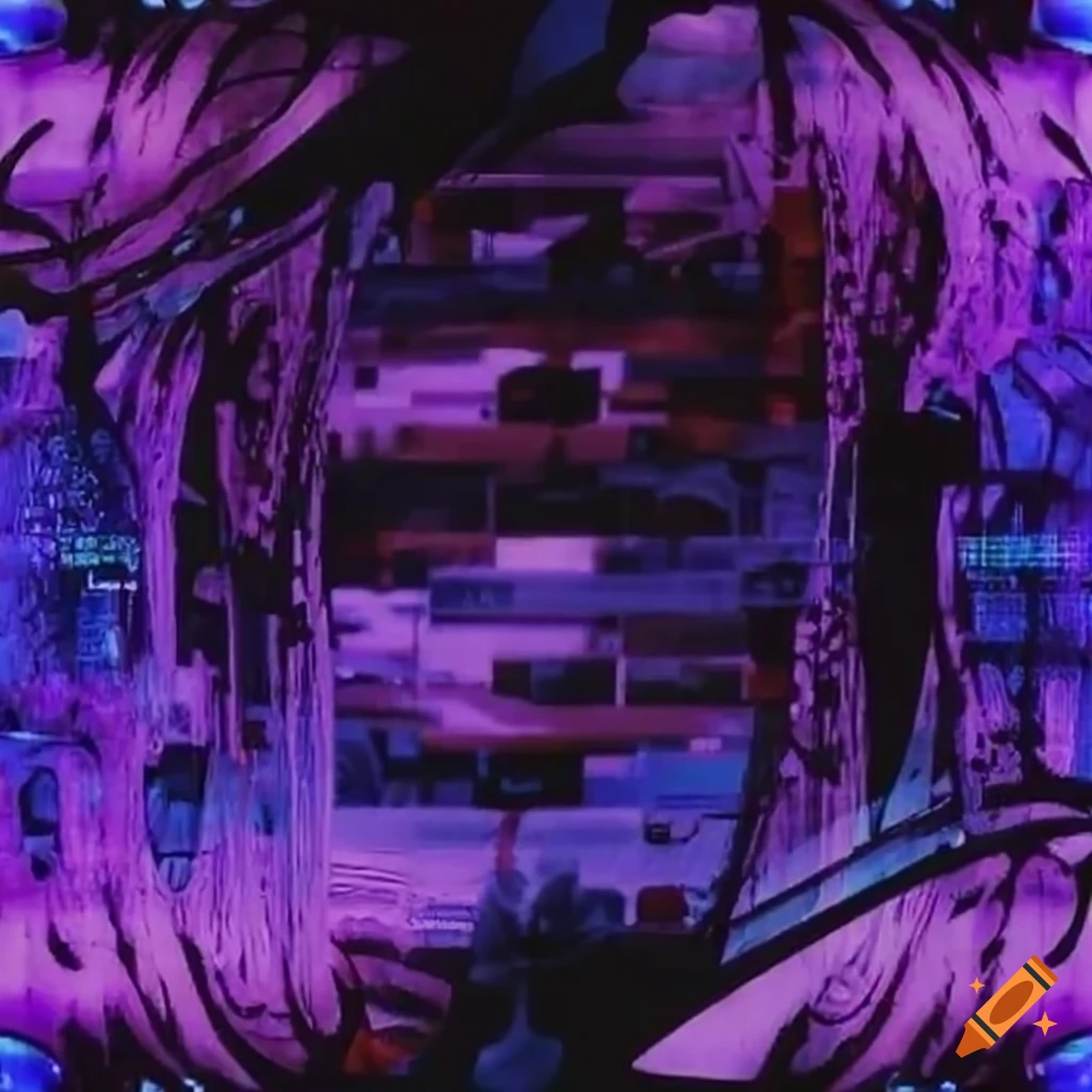 Digital artwork of a 90s internet landscape on Craiyon