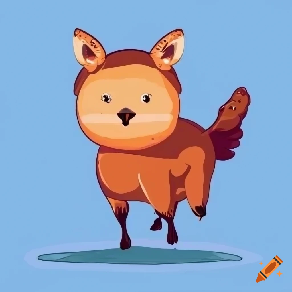 Dibujo de un pudu corriendo en el valle de los cisnes on Craiyon