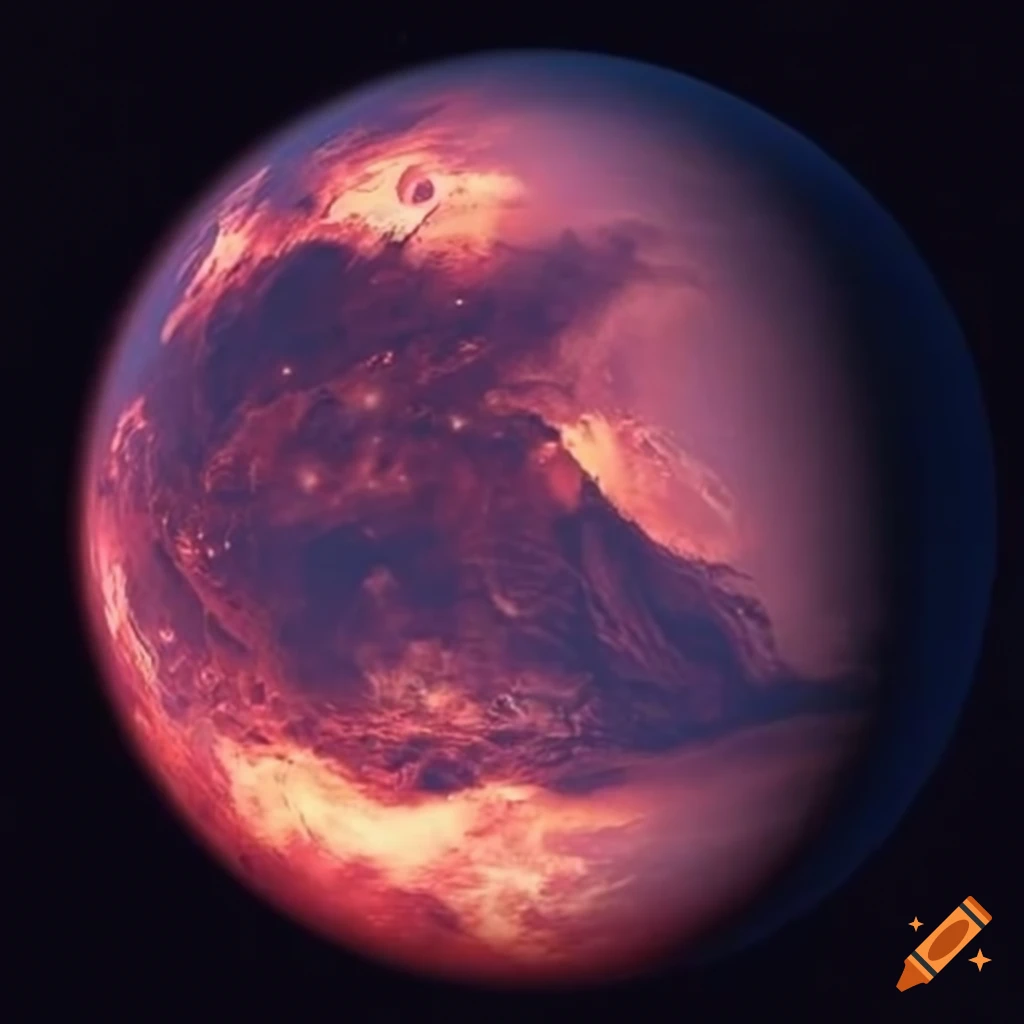 Image of an alien planet on Craiyon
