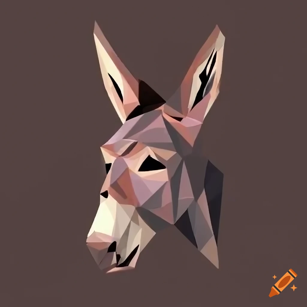 Polygonal donkey in ps1 style graphics on Craiyon