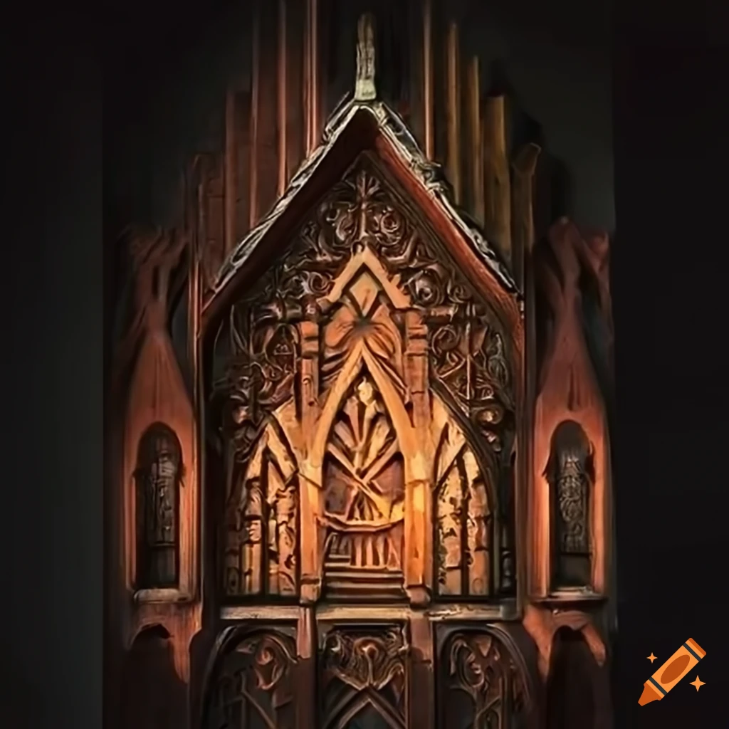 Detailed architectural carving inspired by zelda game on Craiyon